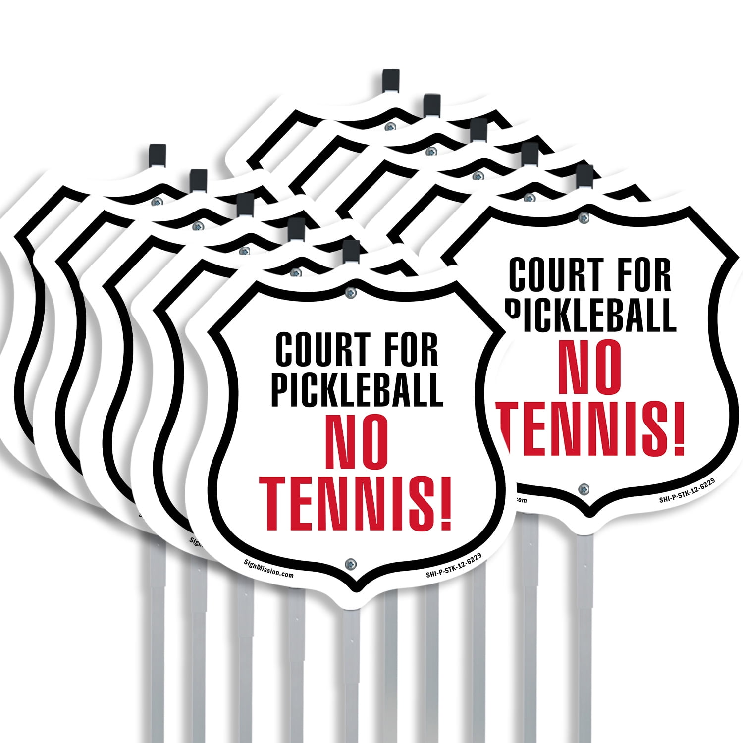 Court for Pickleball No Tennis (10 Pack) 12 inch X 12 inch Shield ...