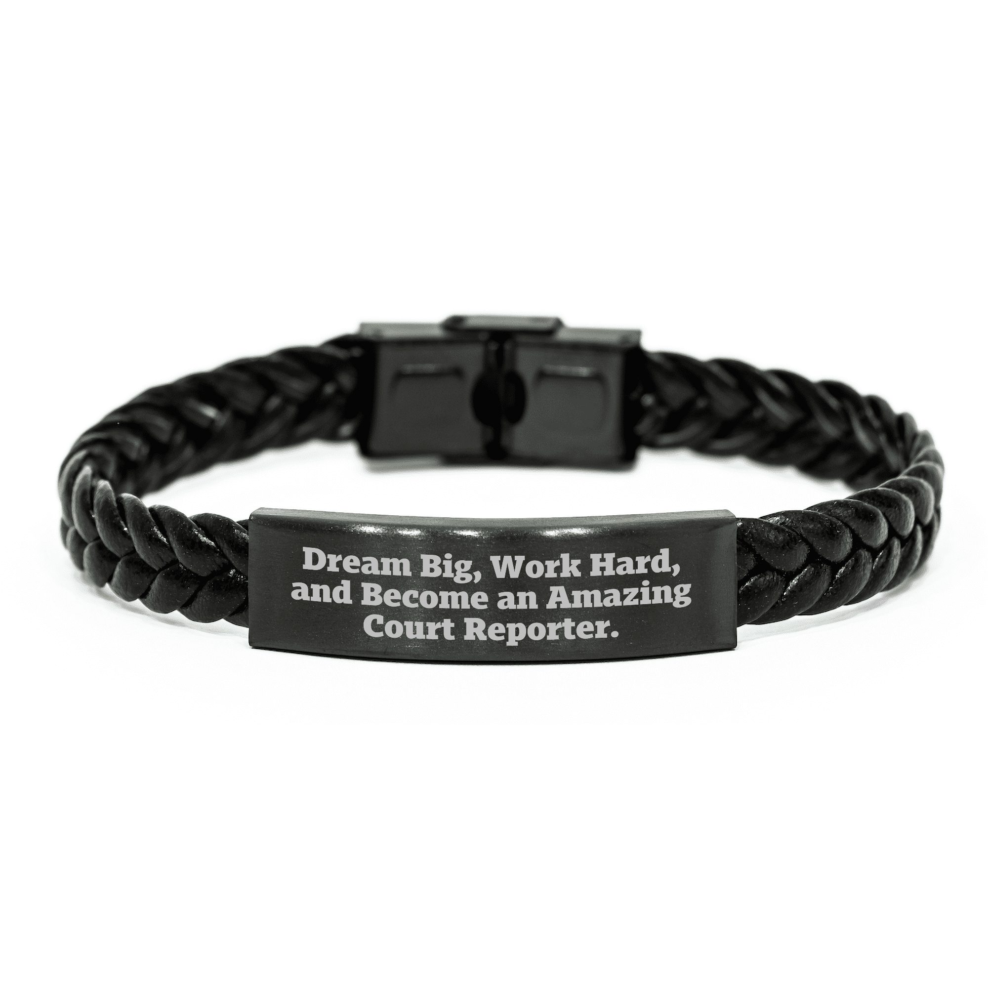 Court Reporter Gifts, Inspirational Interlaced Leather Bracelet for ...