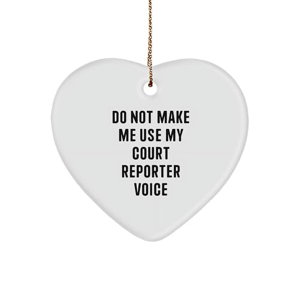 Court Reporter Heaven: Funny Heart Ornament with White Heart-Shaped ...