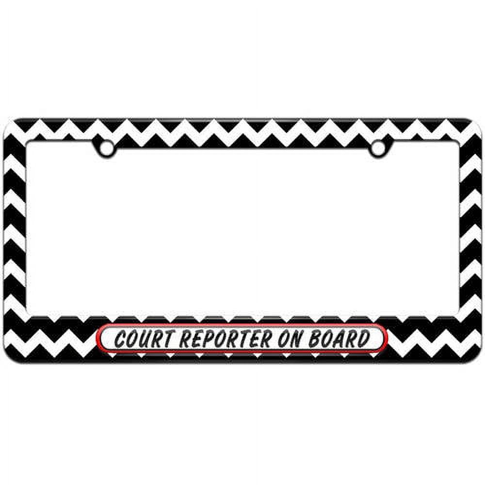 Court Reporter On Board License Plate Tag Frame, Multiple Colors ...