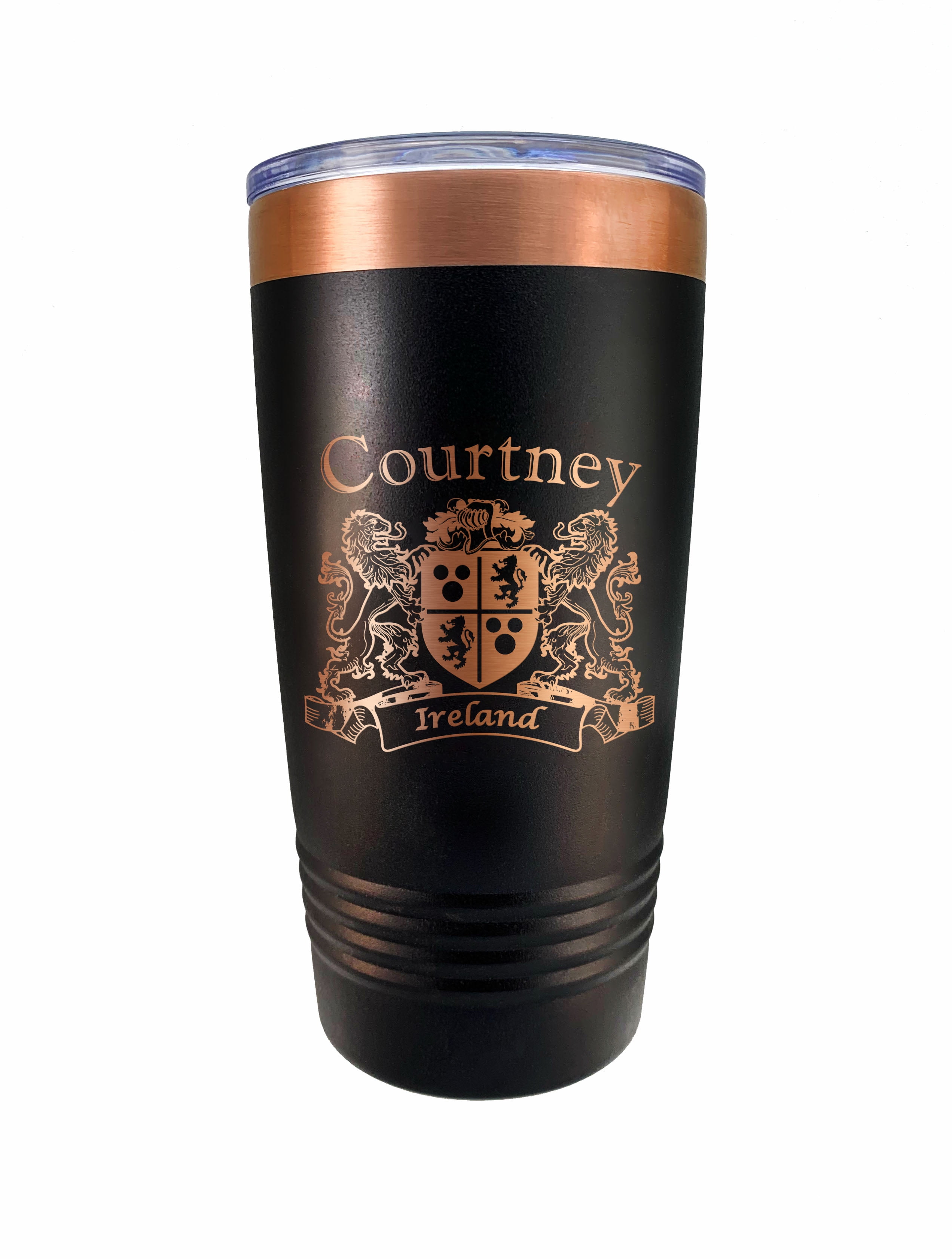 Courtney Irish Coat of Arms Black Travel Mug - Walmart.com