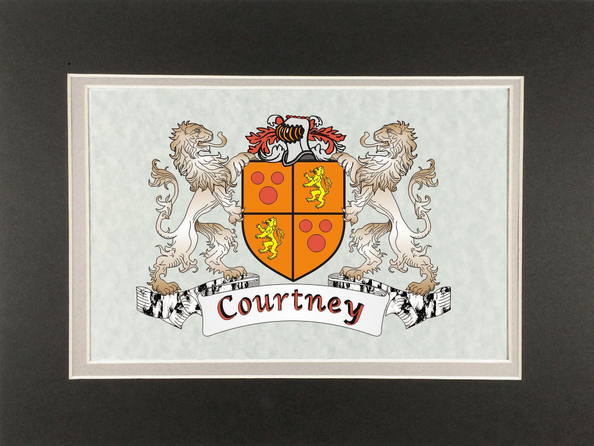 Courtney Irish Coat of Arms Print - Frameable 9" x 12" - Walmart.com