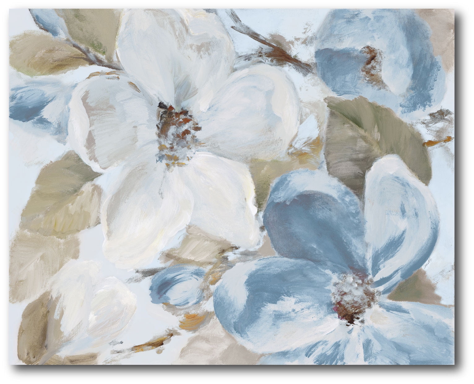 Courtside Market Blue Silently Bloom I Gallery-Wrapped Canvas Wall Art ...