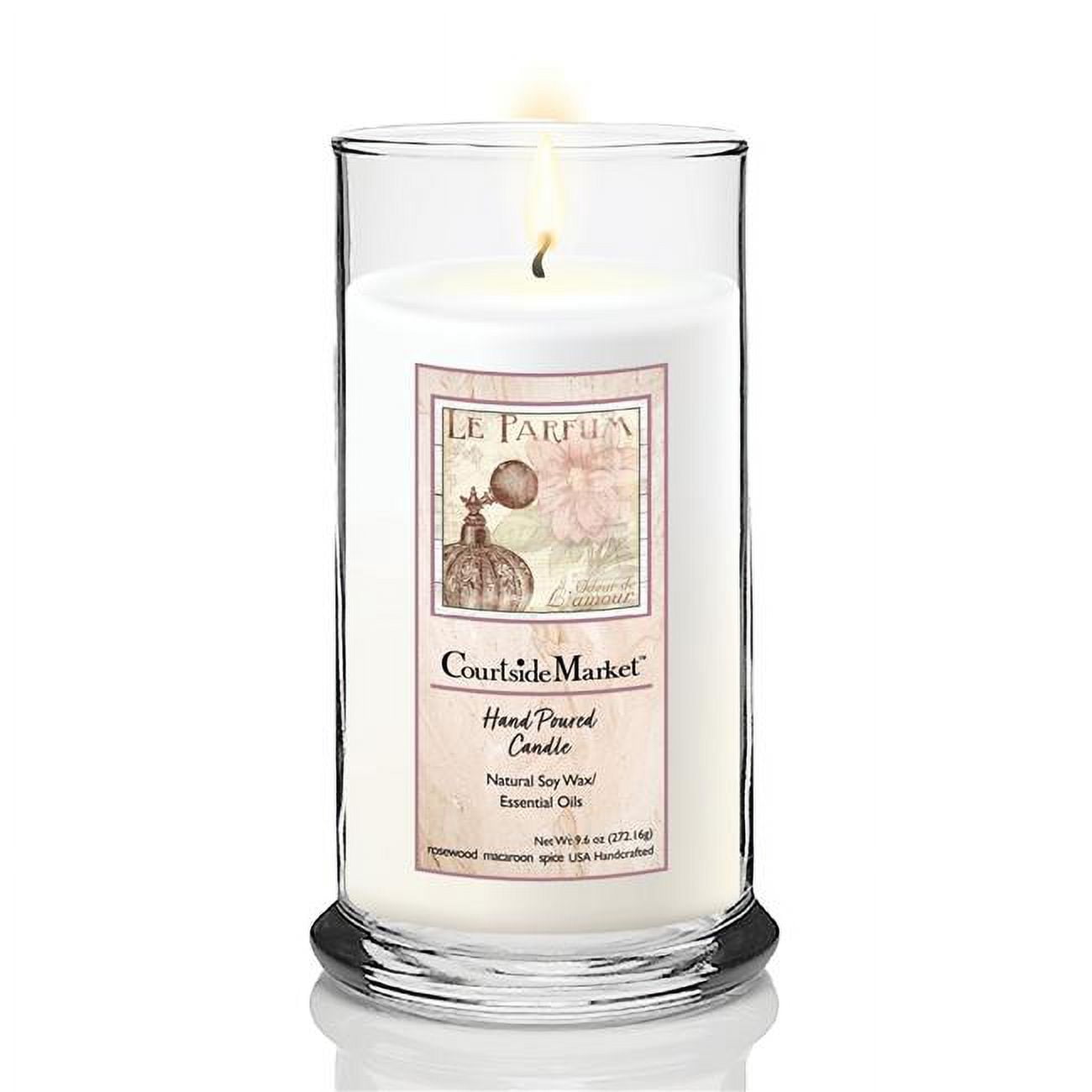 Courtside Market CAN-SB305-18S 18 oz Floral Perfume Status Candle Glass ...