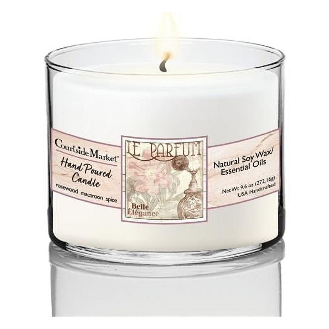 Courtside Market CAN-SB306-CIR 9.6 oz Floral Perfume Circular Candle ...