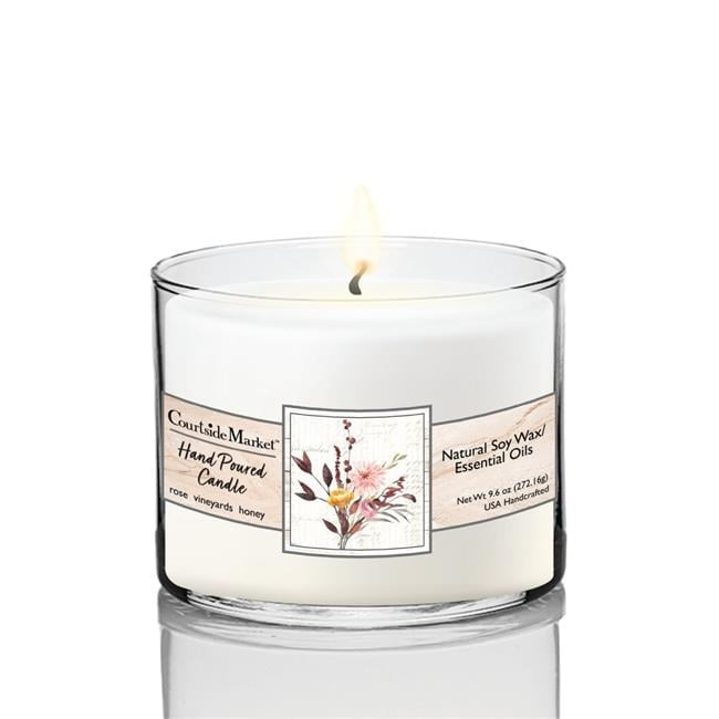 Courtside Market CAN-SB488-CIR 9.6 oz Wild Floral I Circular Candle ...