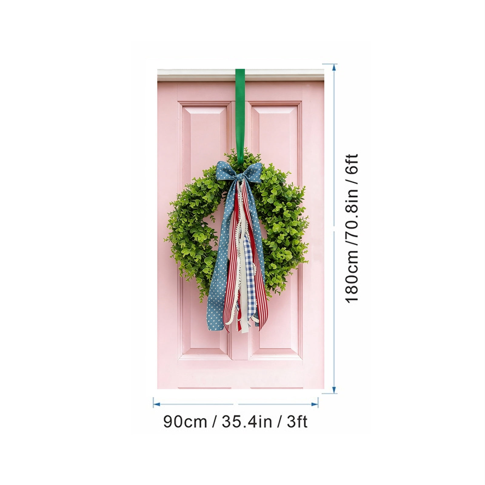 Courtyard Decoration Banners Bow Decoration Top Of Flower Wreath Door ...