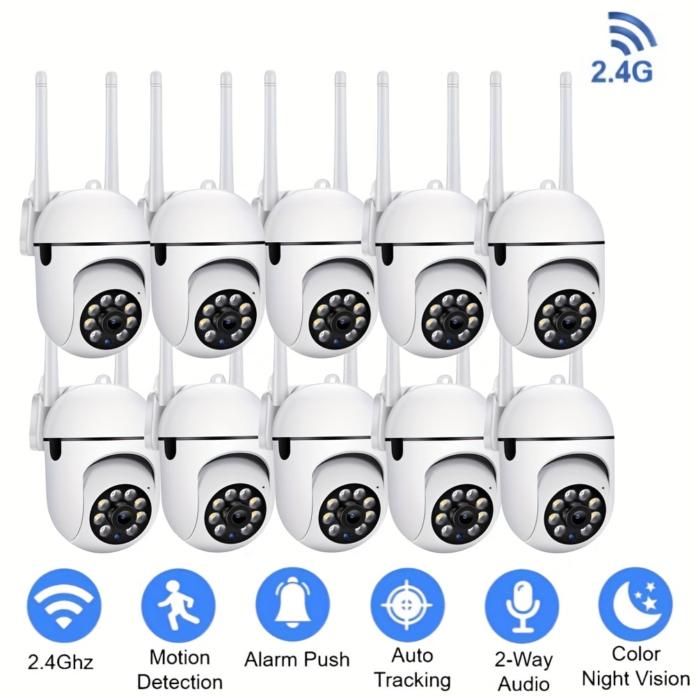 Courtyard Guardian Outdoor Spherical Camera Set - 1080P 360° Blind Spot ...