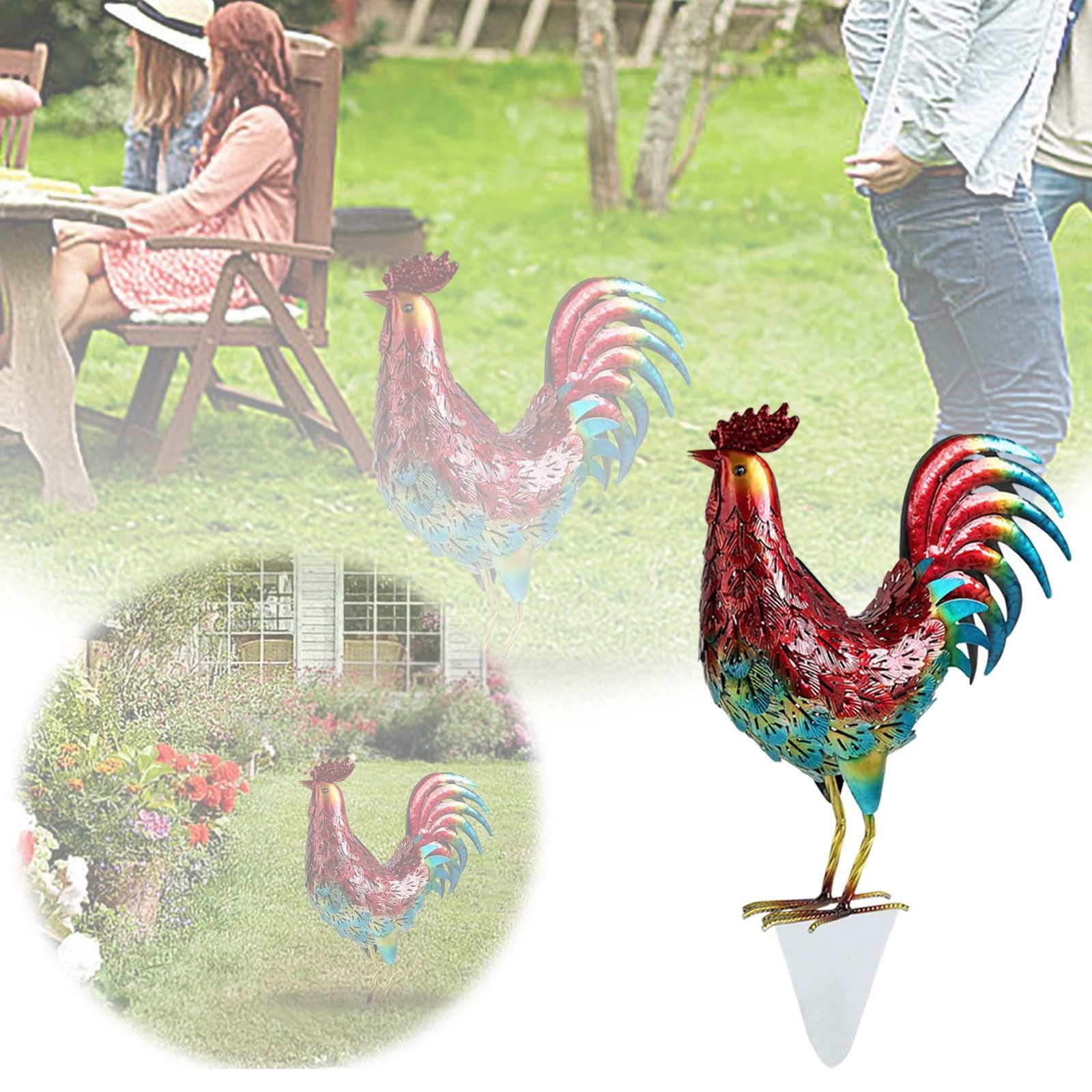Courtyard Rooster Courtyard Art Garden Pile Realistic Mother Chicken ...