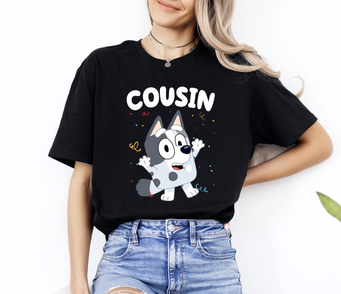 Cousin Bluey T-shirt, Bluey Cousin Tees, Bluey Family Shirt, Bluey ...