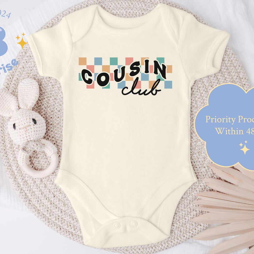 Cousin Club Baby Onesie, Cute Family Matching Bodysuit, Gender Neutral Colorful Design Cute Baby ...