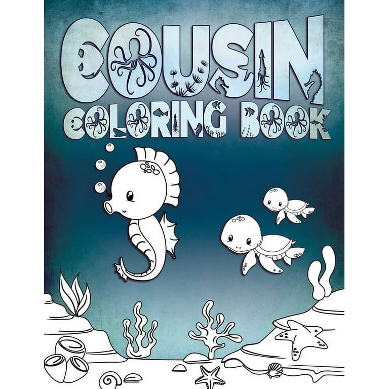 cute sea animals coloring book