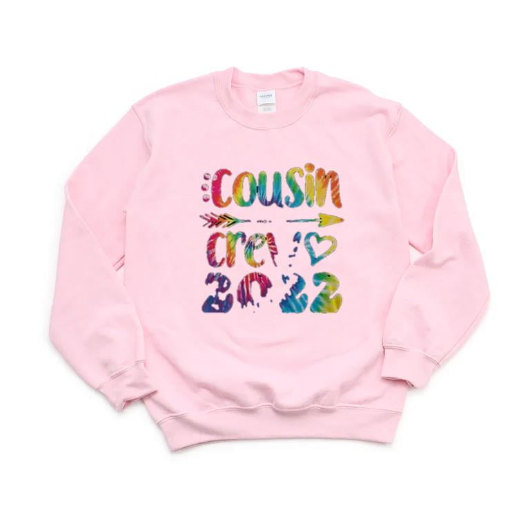Cousin Crew 2022 Tie Dye Family Reunion Summer Vacation Memories Trip Art SweatShirt Unisex, up ...