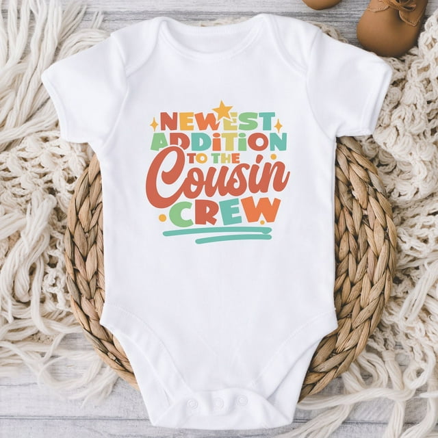 Cousin Crew Baby Bodysuit, Boho Retro Bodysuit, Newest Addition To The Cousin Crew Multi Color ...