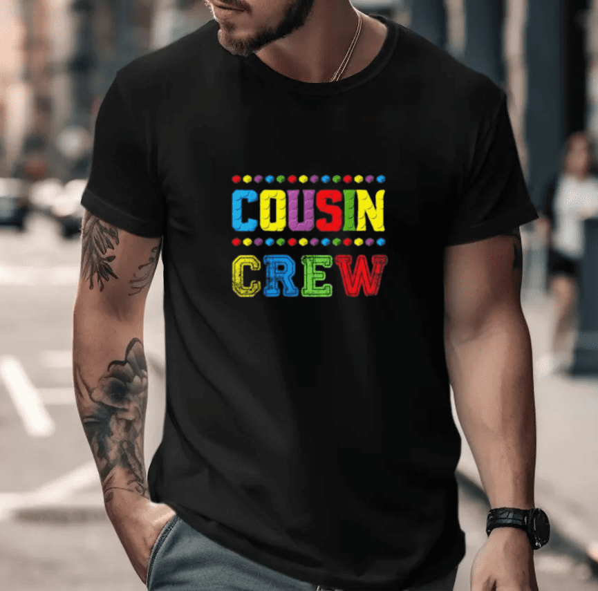 Cousin Crew Cute Hearts Lovers Quote For Matching Bonding Unisex T ...
