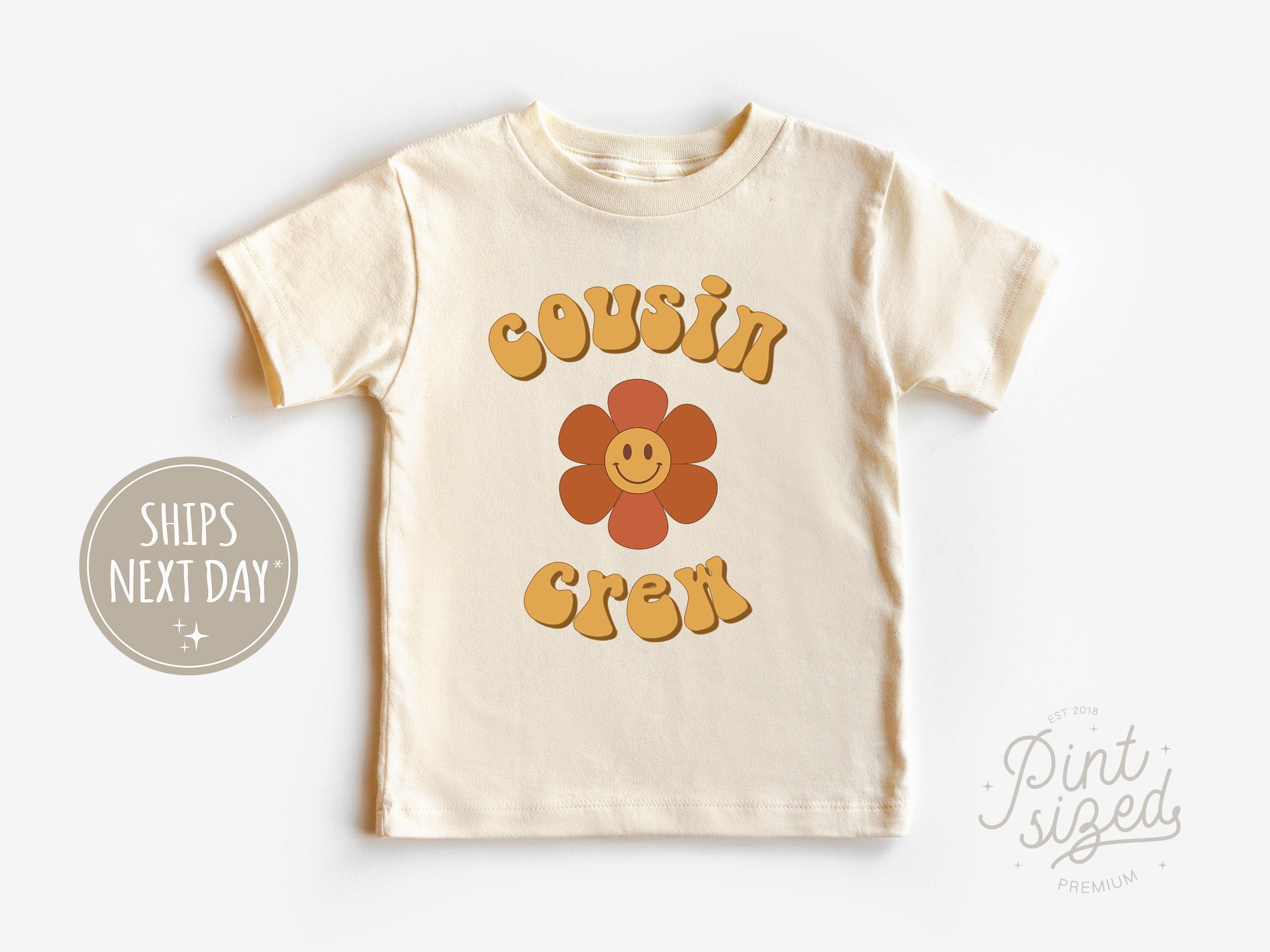 Cousin Crew Flower Toddler Shirt, Boho Retro Kids Shirt, Matching Cousin Toddler Tee TODDLER ...