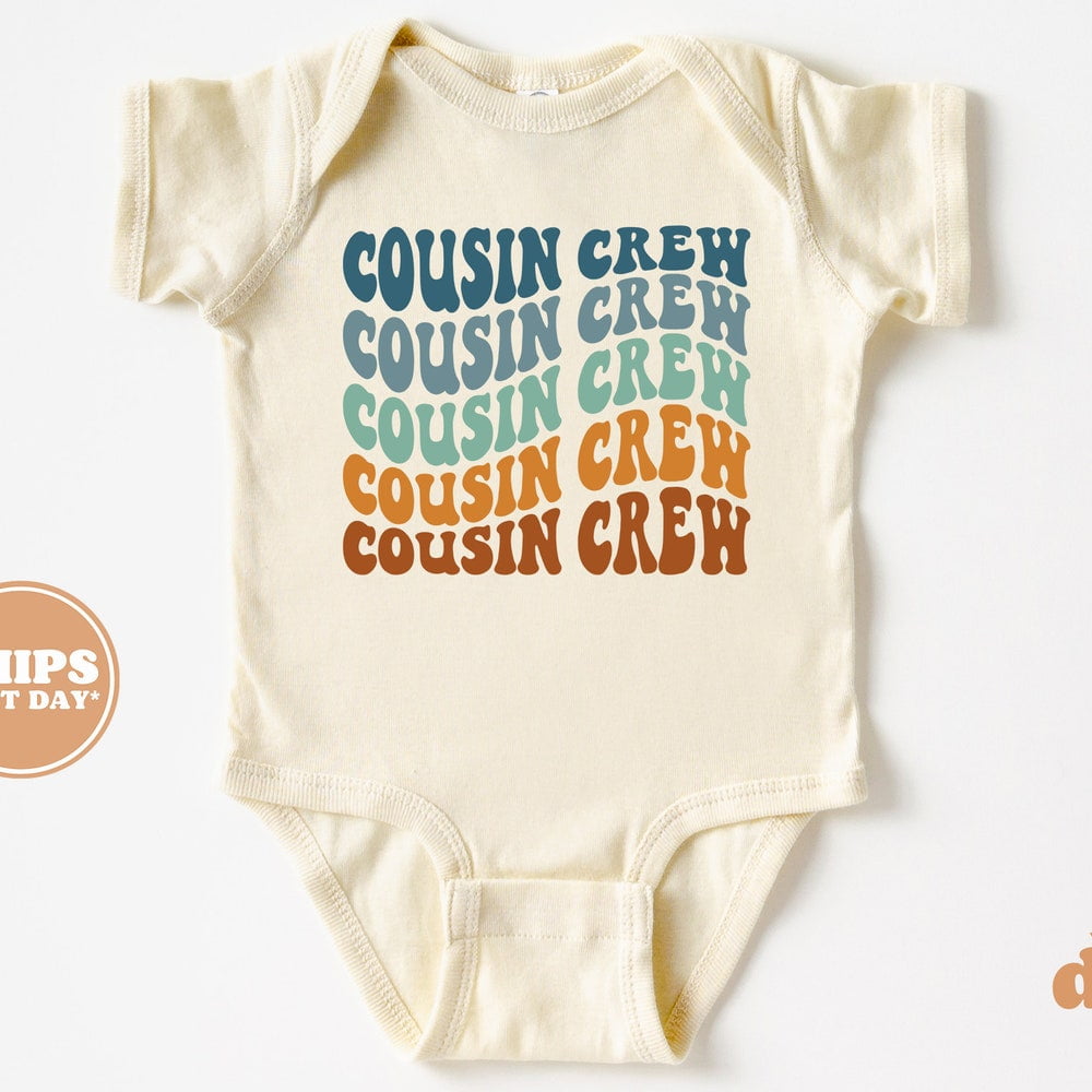Cousin Crew Kids Shirt, Boho Retro Kids Shirt, Cute Cousin Crew Cute Baby Onesie, BABY BODYSUIT ...
