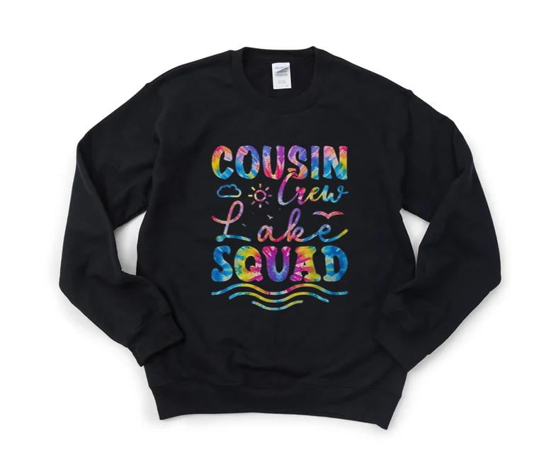 Cousin Crew Lake Squad Tie Dye Family Reunion Summer Boating Water Fun ...