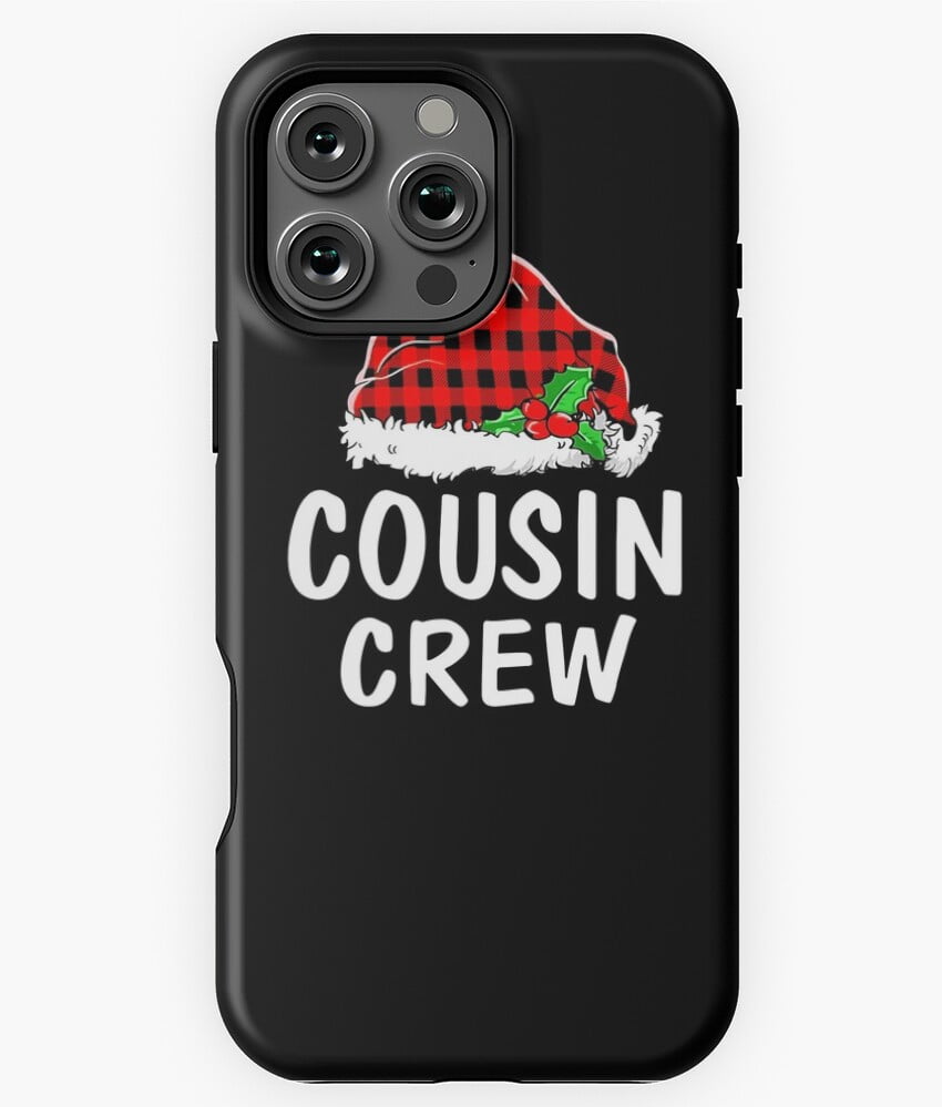 Cousin Crew Saint Nick Red Plaid Xmas Pajamas Phone Case for iPhone 16 ...