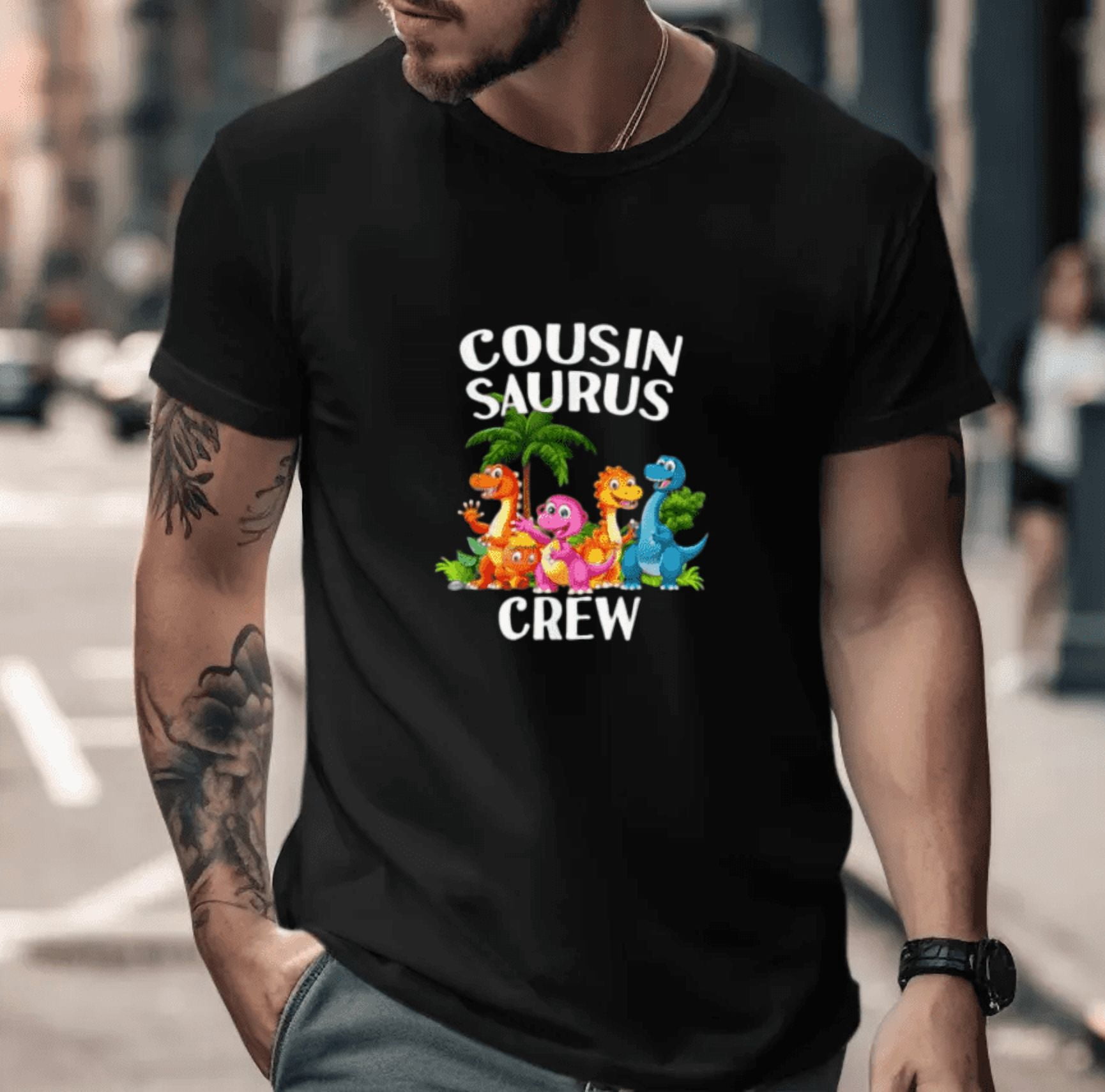 Cousin Crew Saurus Dino Graphic Fun Prehistoric Bond Vibe Unisex T ...