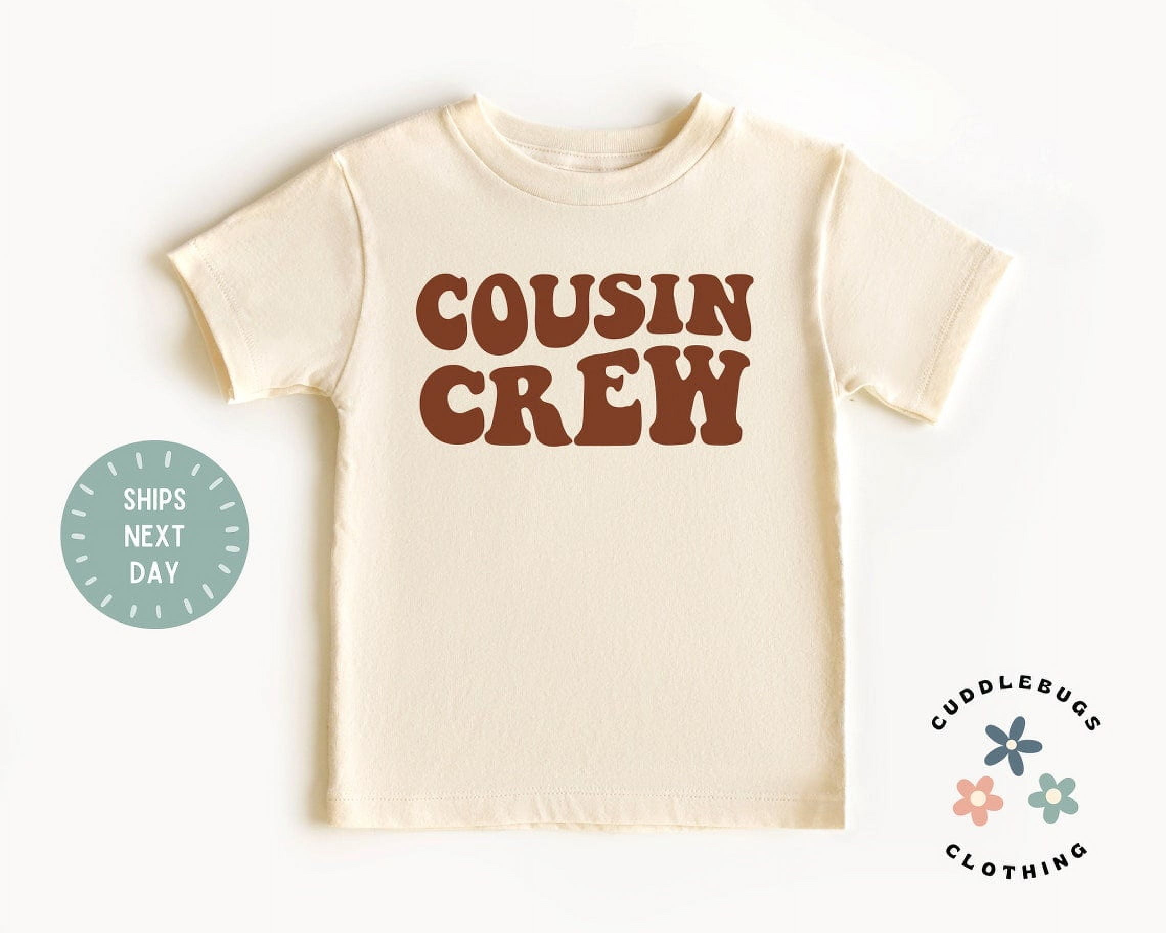 Cousin Crew Toddler Shirt - Boho Maroon Retro Cousin Kids Tee ...