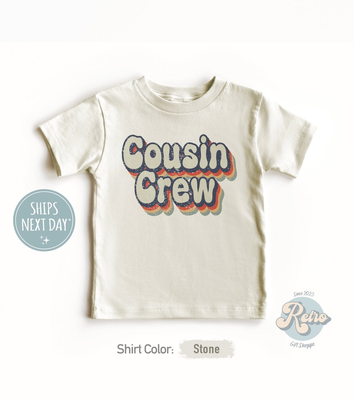 Cousin Crew Toddler Shirt - Cousin Natural Kids Tee - Retro Cousin Gift - New Cousin Gift, New ...