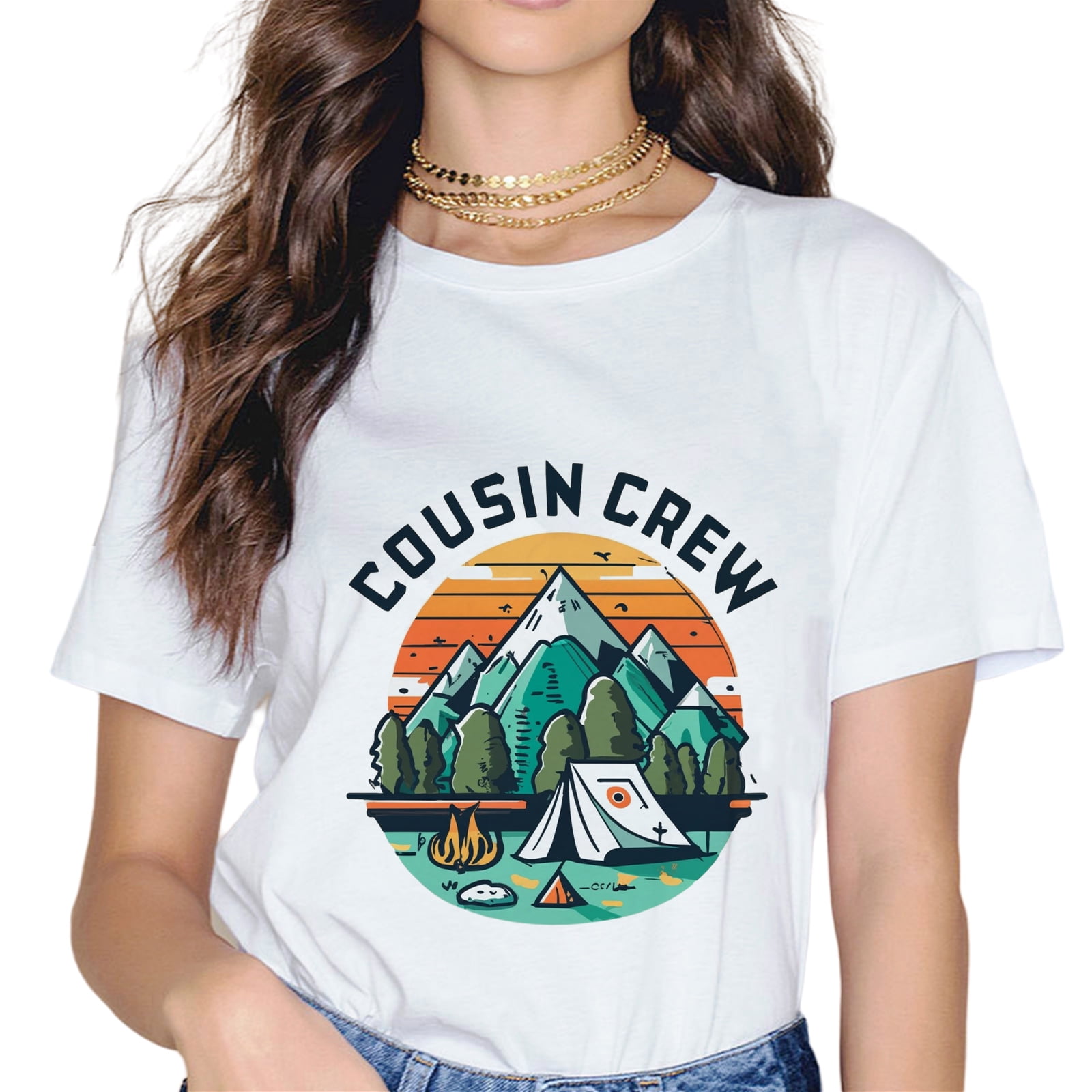 Cousin Crew Trip Retro Reunion Matching Family camping T-Shirt ...