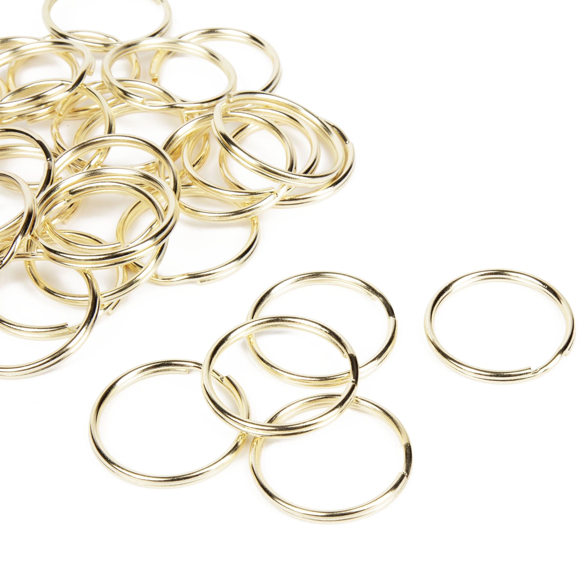 Cousin DIY 1.25in Large Polished Gold Split Rings, Key Rings, 40 Piece ...