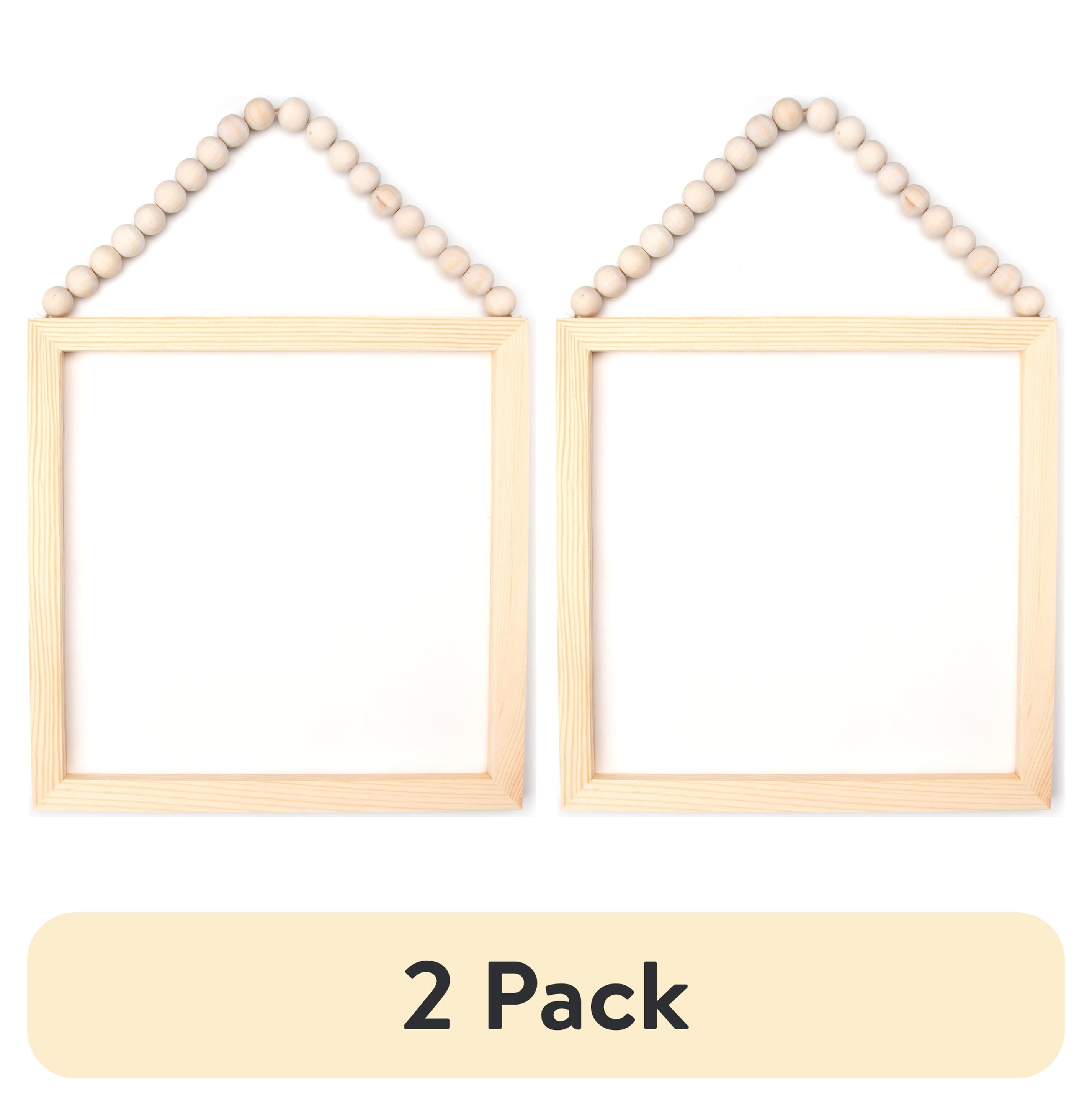 (2 pack) Cousin DIY 12x12 inch Square Wood Frame White Canvas with Wood ...