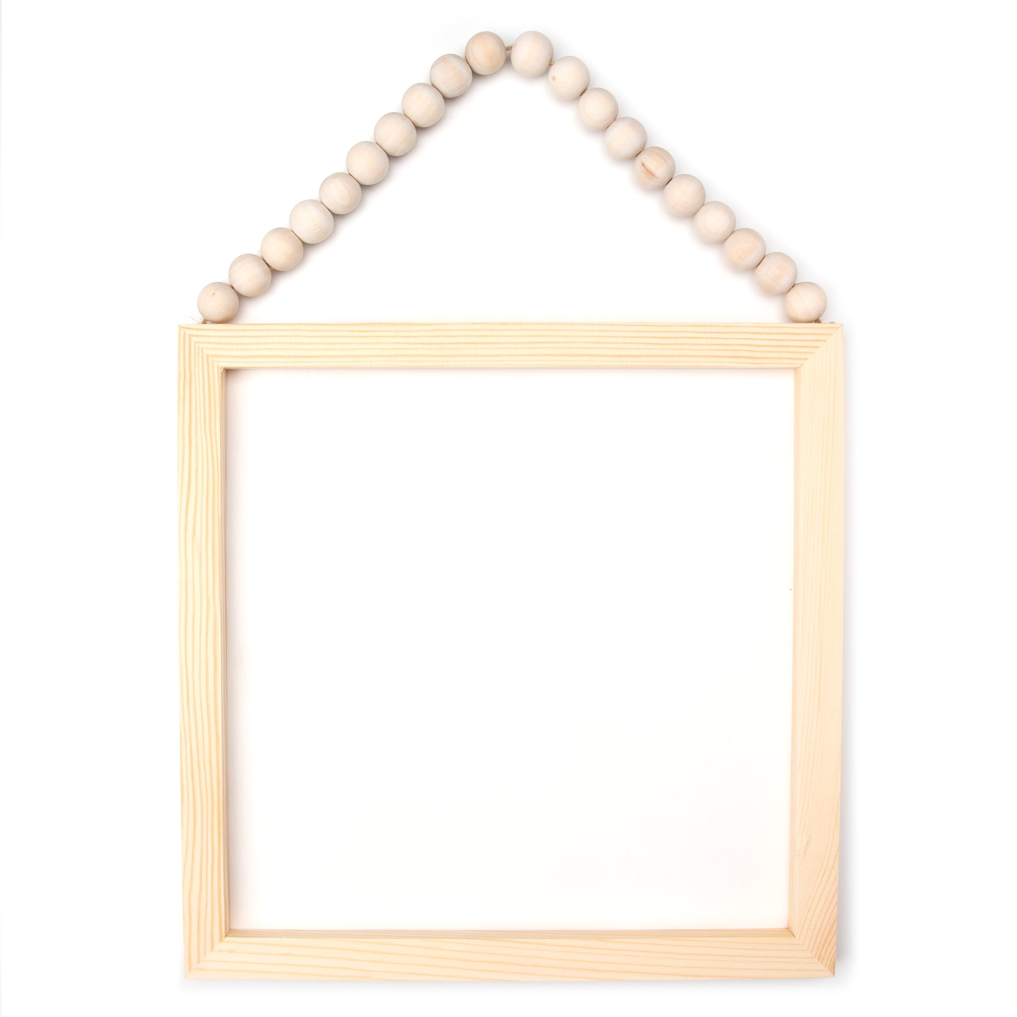 CousinDIY 12x12 inch Wooden Frame with Beaded Handle, Unpainted Home ...