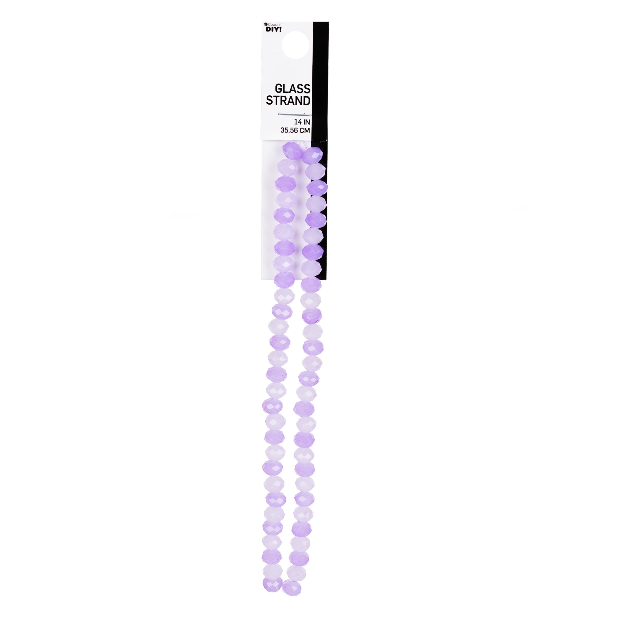 Cousin DIY 2-Strand 2-Tone Purple 8mm Glass Rondelle Beads, 14 in, 58 ...