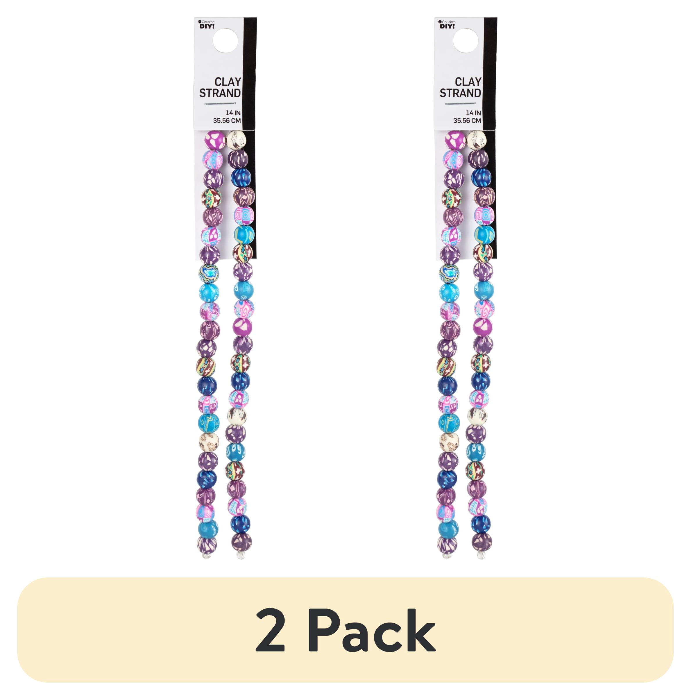 (2 pack) Cousin DIY 2-Strand Multi-Color Polymer Clay Beads, 14 in, 46 ...