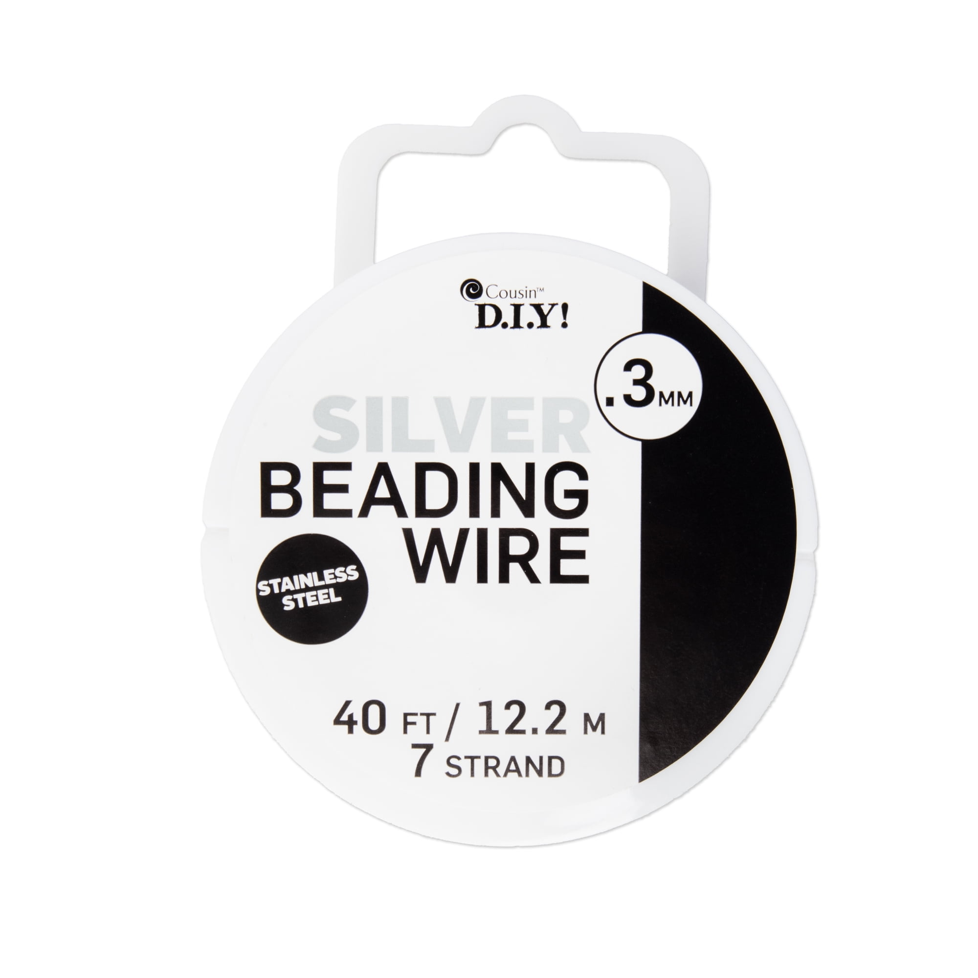 Cousin DIY 7-Strand Stainless Steel Flexible Beading Wire, Silver ...