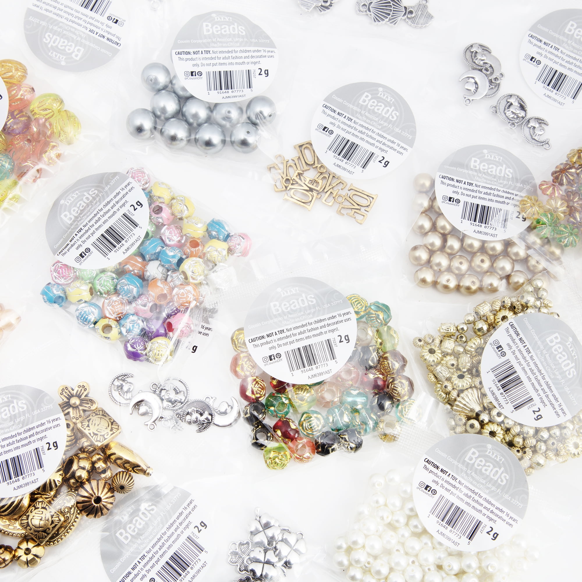 Cousin DIY 98 Cent Metallic Bead Assortment for Jewelry Making, Unisex ...