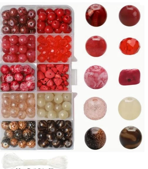 Cousin DIY Burning Red Mosaic DIY Bracelet Kit, 200 Beads, Adult ...