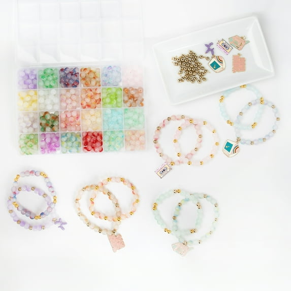 Cousin DIY Retro Charm Bracelet Making Kit with Vibrant Beads and ...