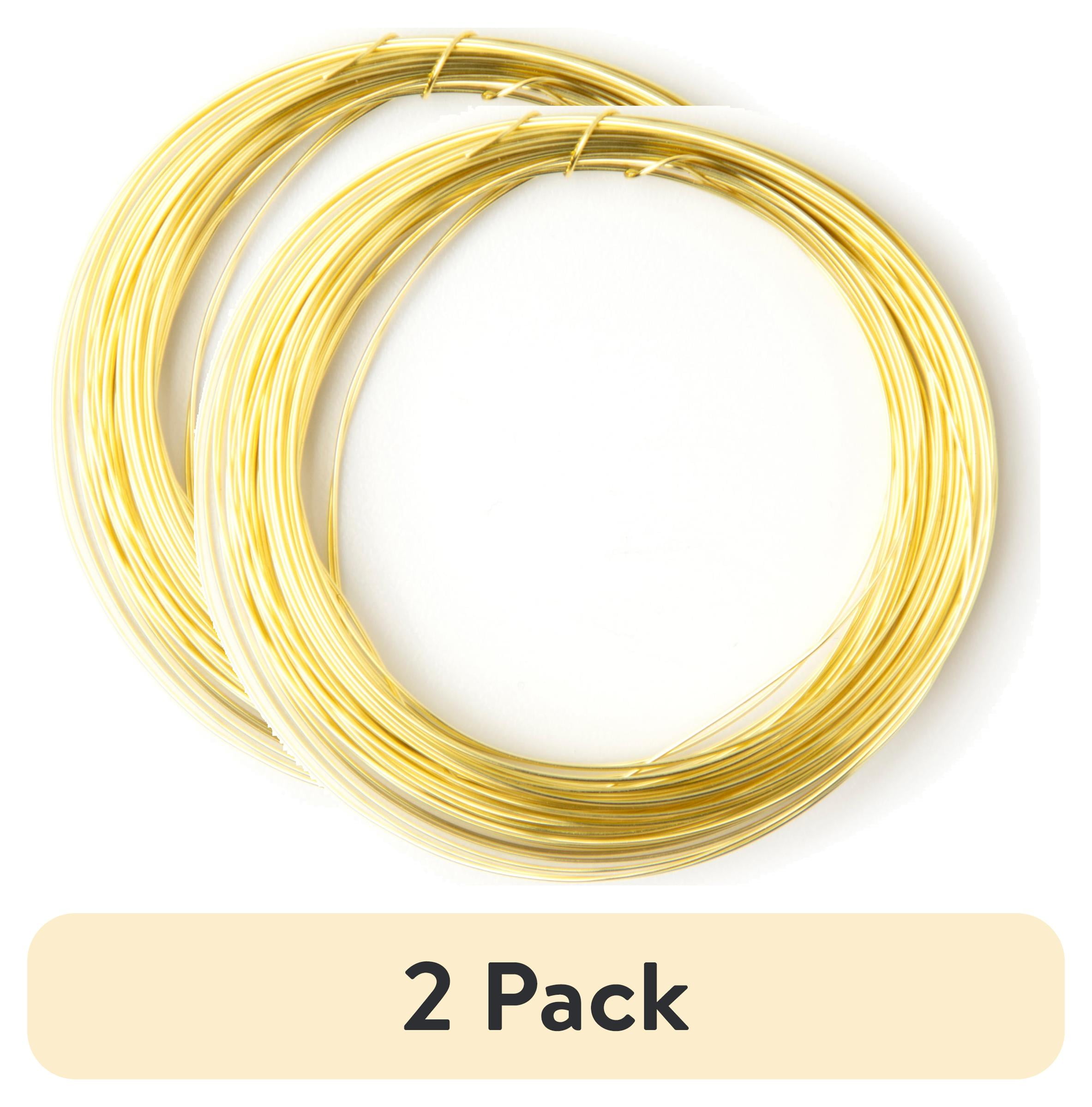 (2 pack) Cousin DIY Coated Copper Wire, Gold Finish, 26 Gauge, 28 ft ...