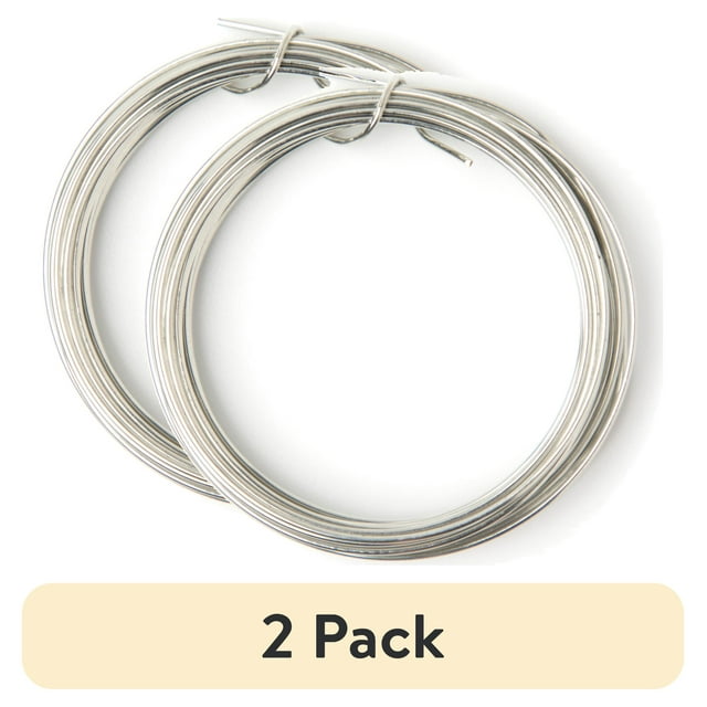 (2 pack) Cousin DIY Coated Copper Wire, Silver Finish, 18 Ga, 14 ft ...
