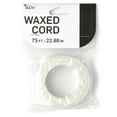 Cousin DIY Cotton Waxed Cord Linen Jewelry String, 75 ft., White ...
