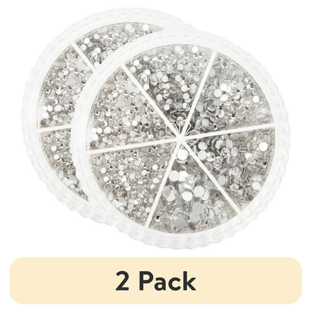 (2 pack) Cousin DIY Crystal Flatback Embellishments, Clear Glass ...