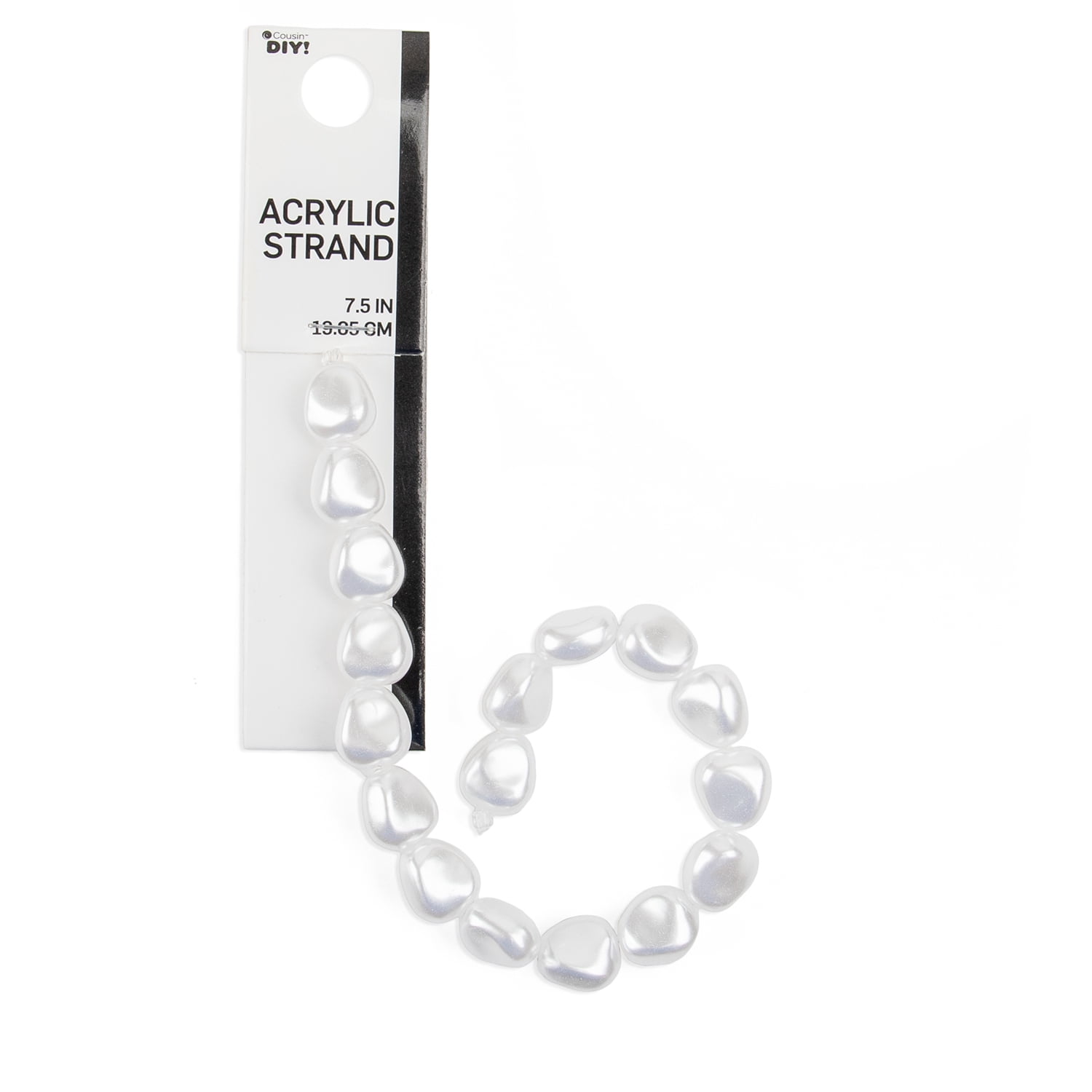 Cousin DIY 7.5 in Faux Keshi White Pearl Bead Strand, 17 Pieces ...