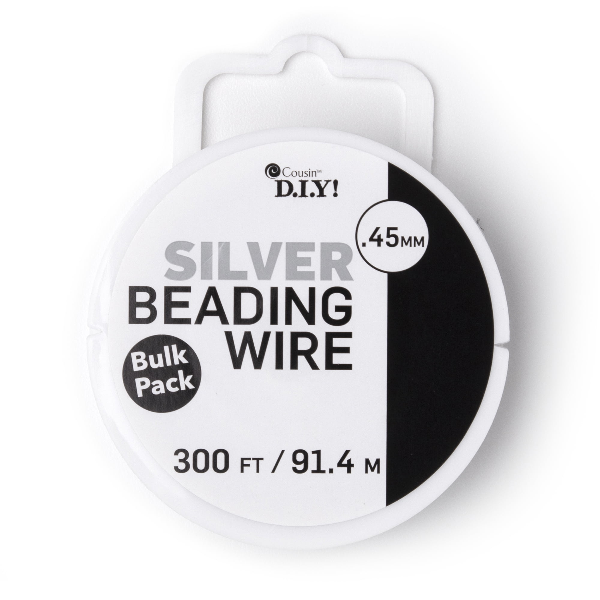 Cousin DIY Flexible Beading Wire, 0.45mm x 100 yd Roll, Silver Finish - Walmart.com