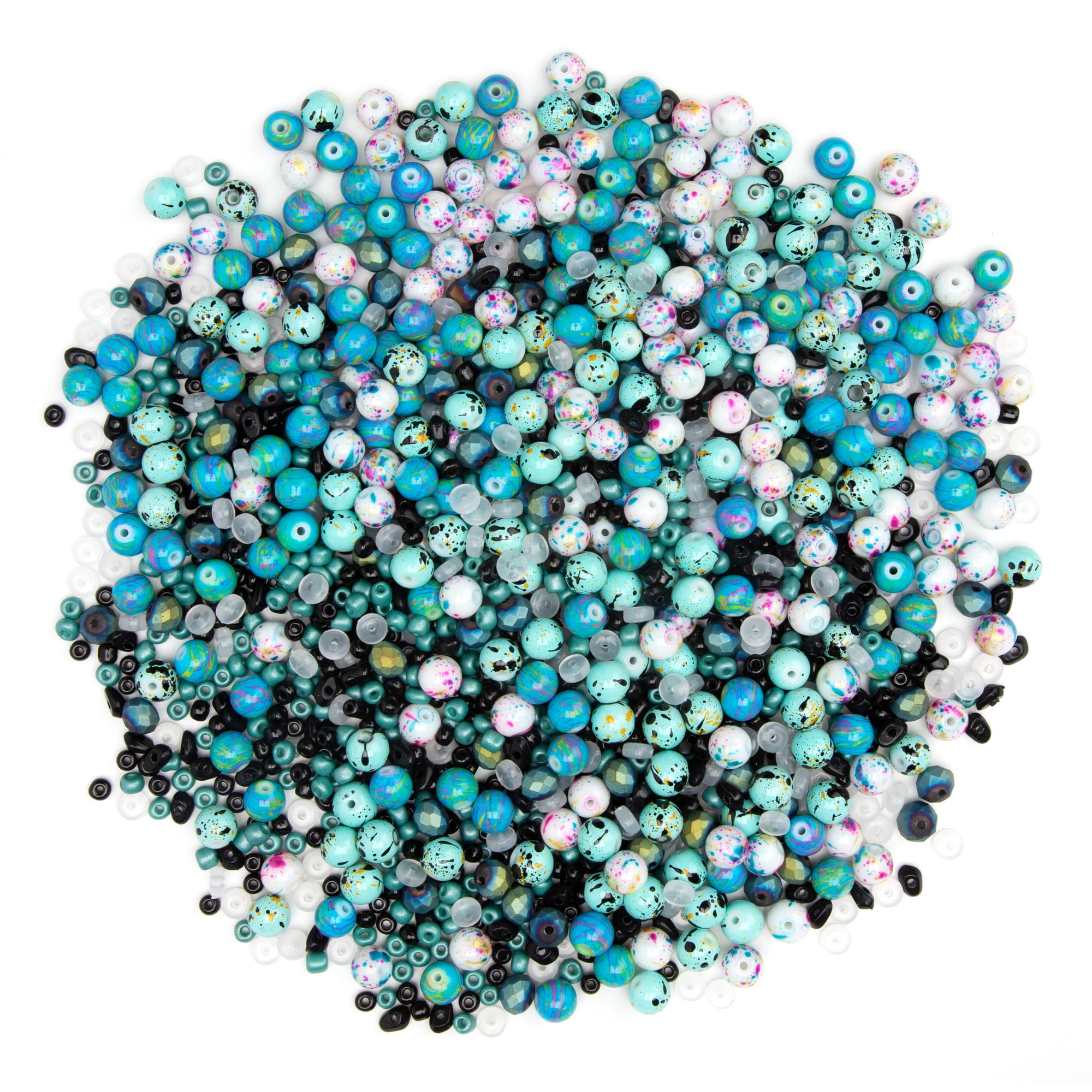 Cousin DIY Glass and Acrylic Bead Mix, Turquoise, Blue, Green, Model ...