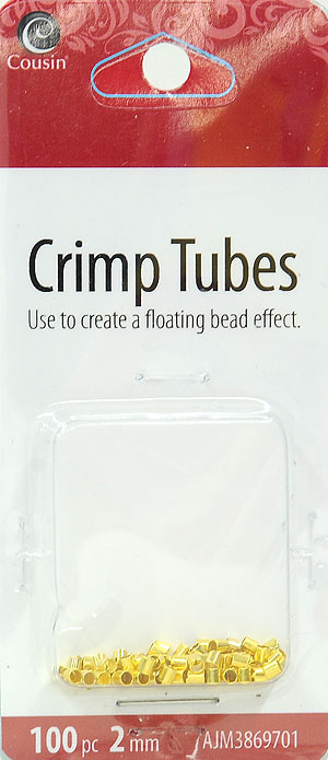 Cousin DIY Gold Crimp Tube Beads, 100 Pieces, 2mm, Unisex for Adults ...