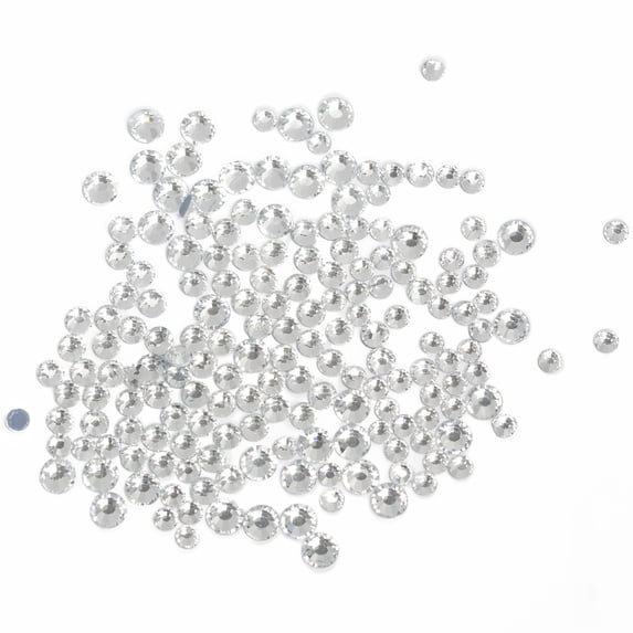 Cousin DIY 1500 Piece Refill Clear Glass Rhinestones, Flat Back Crystal ...
