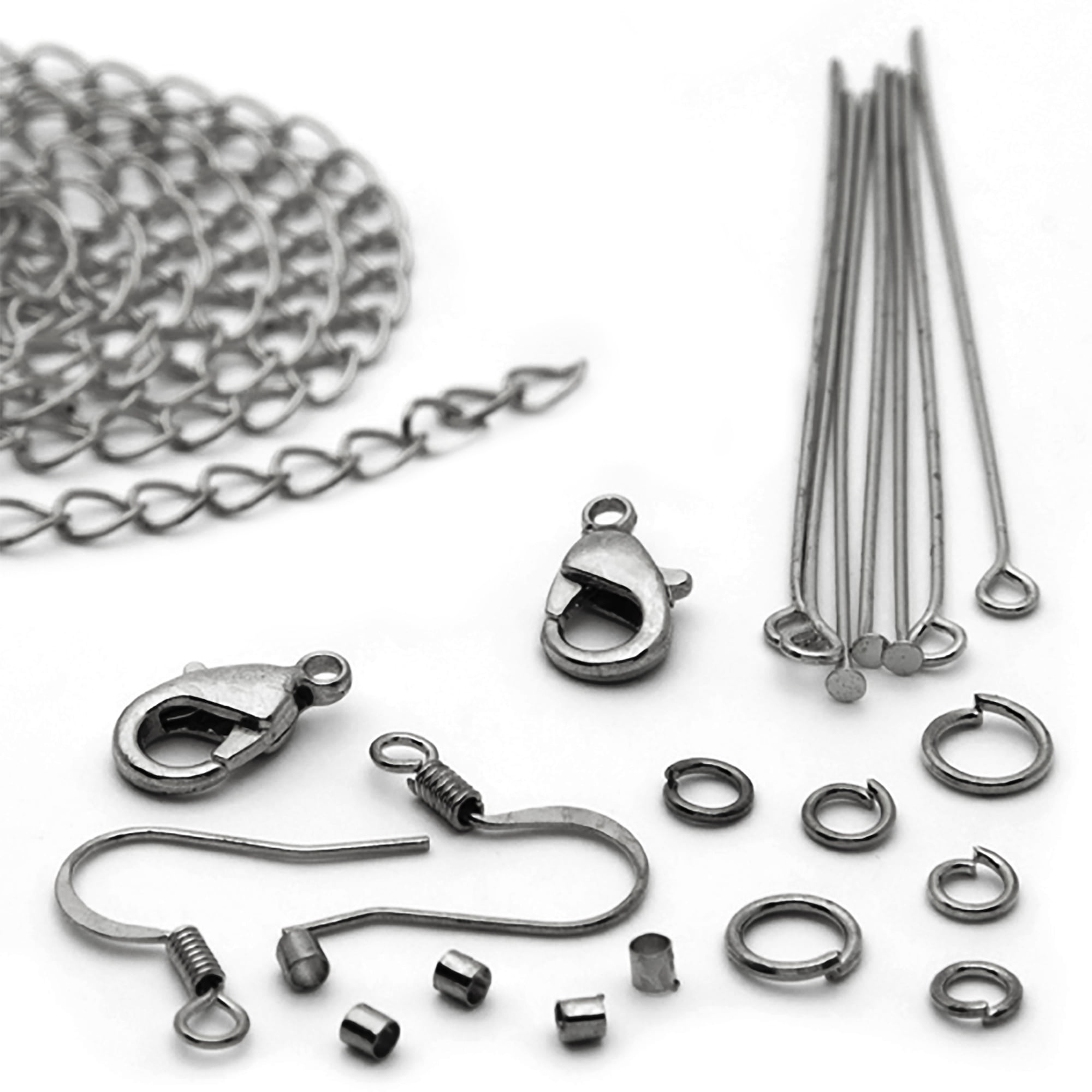 Cousin DIY Jewelry Making Metal Findings Starter Pack, 75 Pc, Gunmetal ...