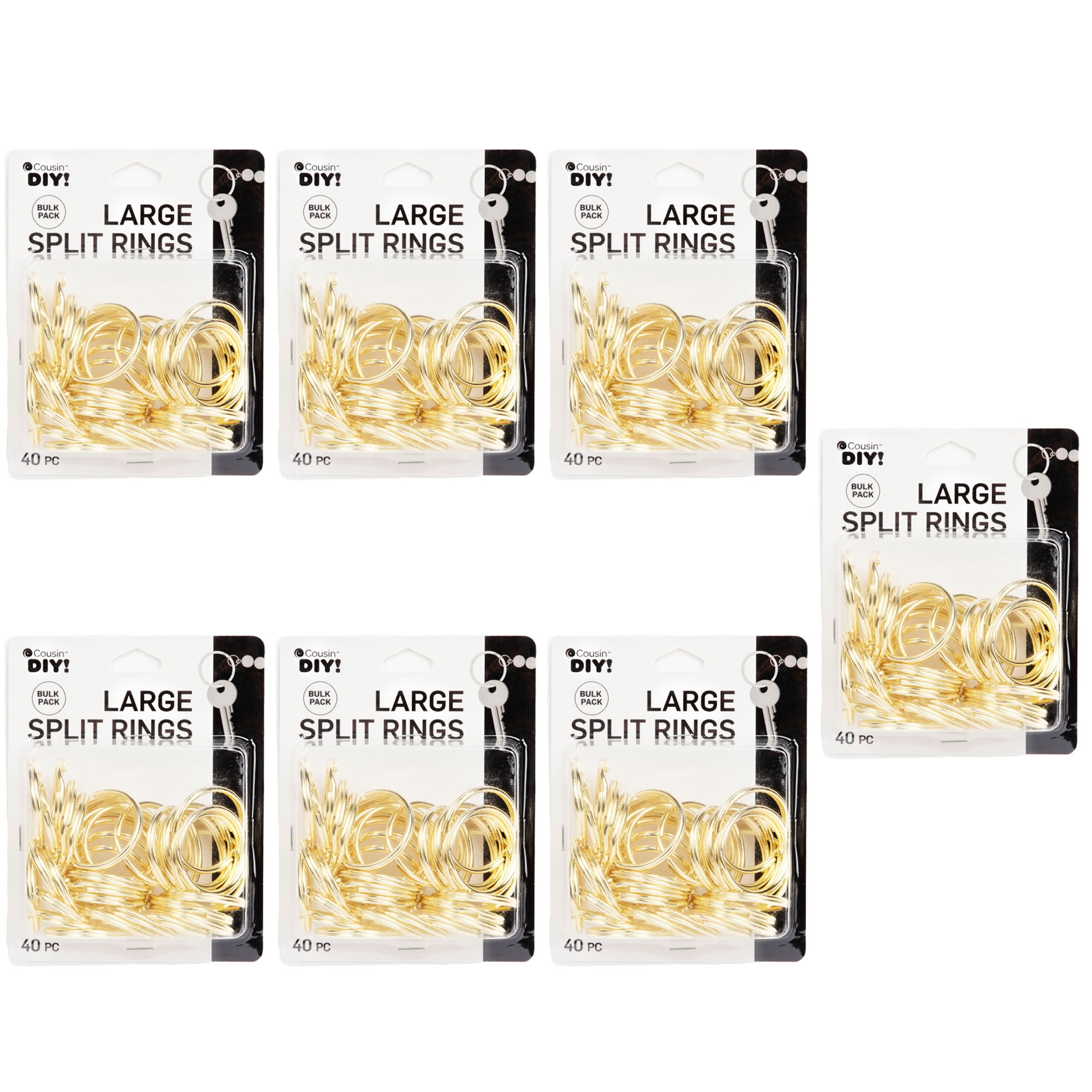 Cousin DIY Large Gold Split Key Rings, 40 Pc. Each, 7 Packs - Walmart.com