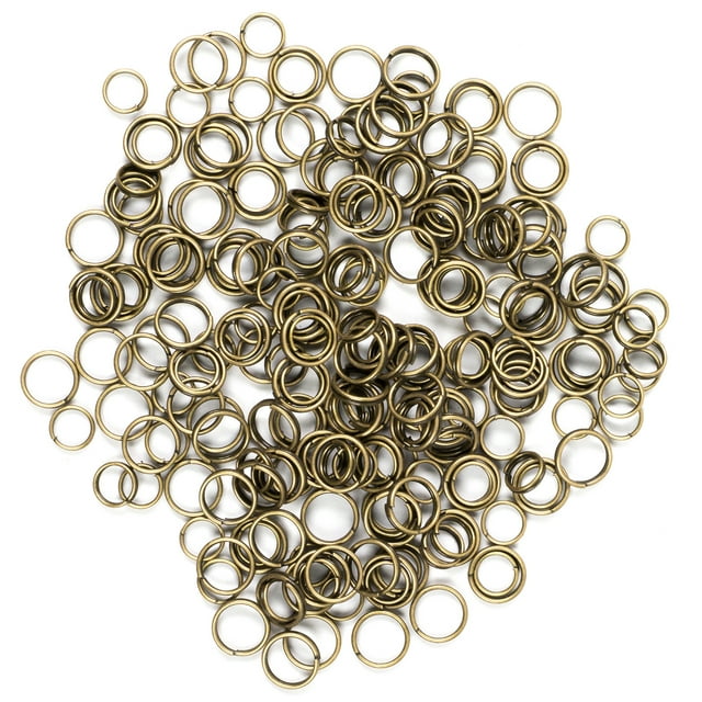Cousin DIY Metal 4mm, 6mm, and 8mm Split Rings Set, 240 Piece, Bronze ...