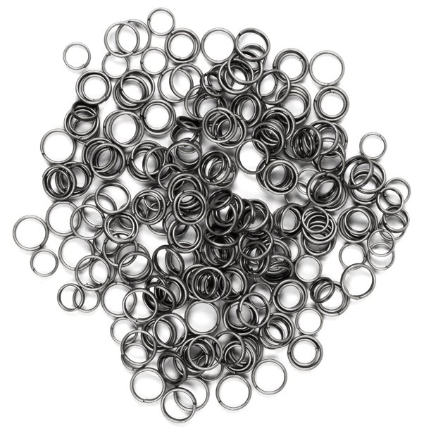 Cousin DIY Metal 4mm, 6mm, and 8mm Split Rings Set, 240 Piece, Gunmetal ...