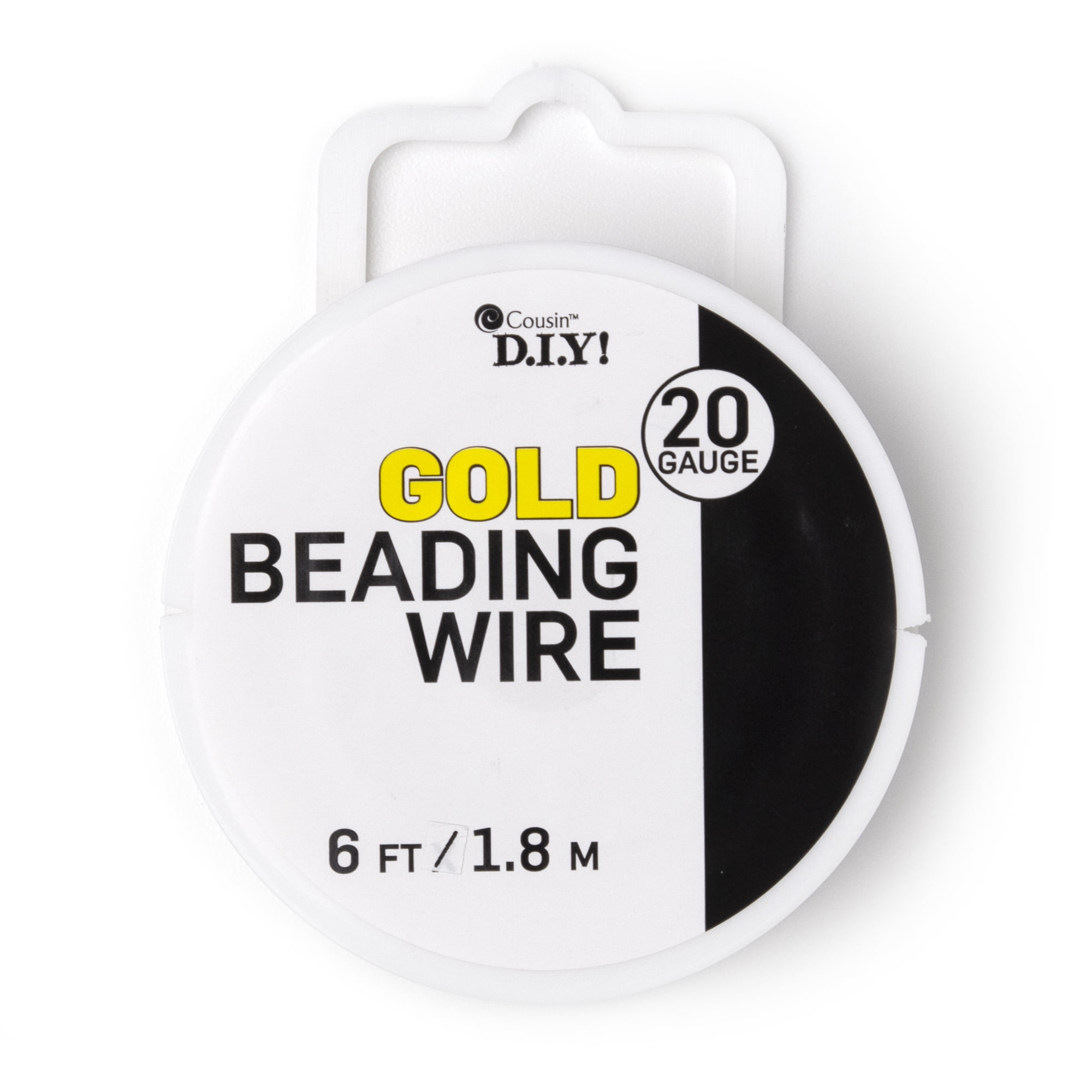 Cousin DIY Metal Beading Wire, Gold Finish, 20 Gauge, 6 ft/1.8m Roll ...